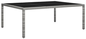 46130 vidaXL Venkovní jídelní stůl šedý 200 x 150 x 74 cm polyratan