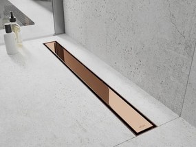 Mexen Flat M13 krytka 2v1 pro lineární odtok 60 cm, růžové zlato - 1619060