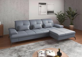 XXXLutz ROHOVÁ SEDAČKA, textil, kůže, šedomodrá Sit & More - Sedací soupravy - 000144011735