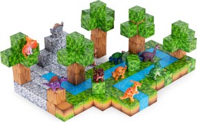 Magnetická stavebnice 142 ks DINO WORLD vícebarevná