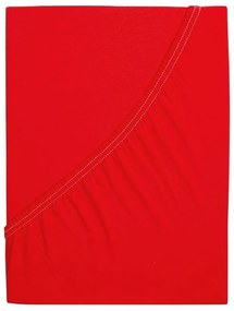 B.E.S. - Petrovice, s.r.o. Prostěradlo Jersey česaná bavlna MAKO - Červená 200 x 200