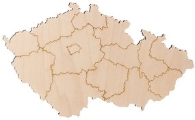 ČistéDřevo Dřevěná mapa České republiky