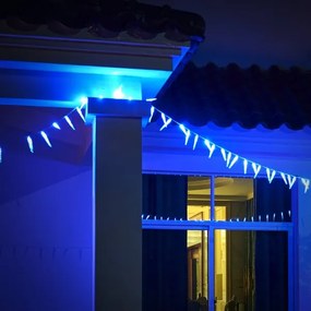 Vánoční svítící rampouchy modré, venkovní 80LED s ovladačem