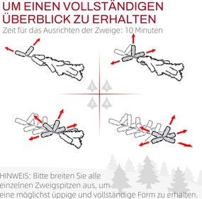 HOMCOM Vánoční strom 150 cm, realistický vzhled, rychlá montáž, včetně stojanu, nehořlavý plast