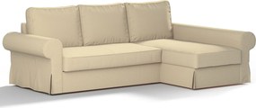 Potah na pohovku IKEA Backabro rozkládací se šezlongem barva krémová látka lesklé, pletený vzor
