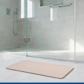 Béžová z křemeliny koupelnová předložka 39x60 cm Simi – Wenko