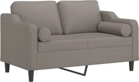 2místná pohovka s polštáři taupe 120 cm textil 3200844