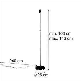 Stojací lampa černá nastavitelná - Parte