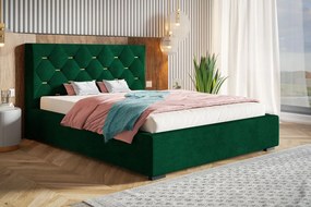 Velká postel se zdobeným čelem Sofija 200x200 cm Barva: Vlastní výběr - Cena na dotaz