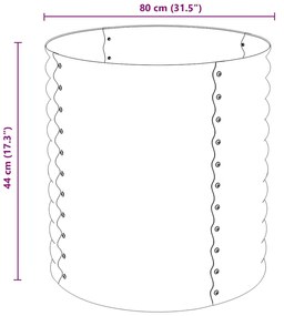 vidaXL Marketos Vyvýšený záhon 80 x 80 x 81 cm pozinkovaná ocel stříbrný