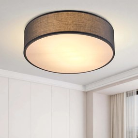 Stropní svítidlo šedý textil Ø38cm