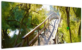 Moderní obraz - most přes vodu (100x40cm)