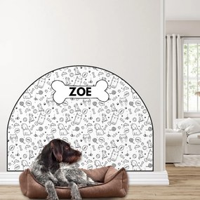 PIPPER. Ochranná textilní nálepka na zeď - Oblouk - Zvířata Velikost: 120x96cm, Jméno: Se jménem