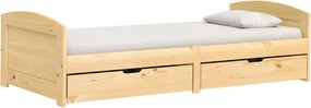 Válenda se 2 zásuvkami IRUN 90x200 cm masivní borové dřevo 3185207
