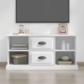 TV skříňka bílá 99,5 x 35,5 x 48 cm kompozitní dřevo