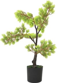 Umělá bonsaj cypřiš s květináčem 60 cm zelená 336319