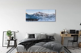 akrylový obraz Horské zimní jezero 120x60 cm