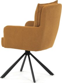 Jídelní židle HC-X1128 YEL2, manšestrová látka, žlutá (60 x 67) cm