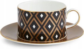Šálek na Čaj s Podšálkem Porcelánový Geometric Gio Gold Wedgwood
