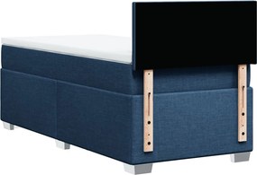 Box spring postel s matrací modrá 90x200 cm textil 3285770