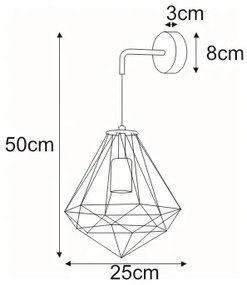 Nástěnné svítidlo K-4814 z řady GOLD