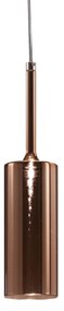 Axolight Spillray P, závěsné svítidlo z bronzem pokoveného skla, LED 1,5W G4 prům. 8cm