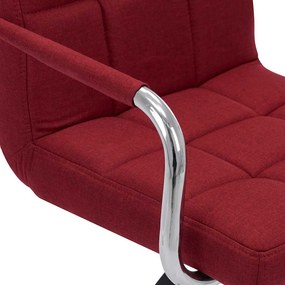 Barové židle 2 ks vínové textil 283427