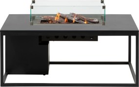 Stůl s plynovým ohništěm COSI- typ Cosiloft 120 černý rám / černá deska