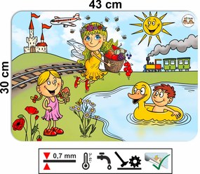 PokojovaDekorace.cz, Prostírání pro rozvoj řeči - 111, Léto, 43x30cm