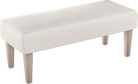 Dlouhá lavička 100x40cm barva béžová látka pletený vzor