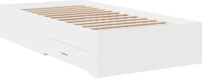 Rám postele se zásuvkami bílý 90 x 200 cm kompozitní dřevo 3280426
