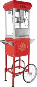 Popcorn Popper Stroj s vozíkem Popcorn Maker 850 W 227 g 11,4 l červený