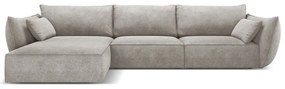 Světle šedá rohová pohovka (levý roh) Vanda – Mazzini Sofas