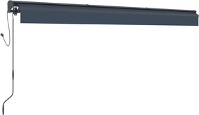 Elektrická markýza s LED osvětlením BestBerg BBSU-EL495CG / 495 x 300 cm / šedá