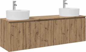 Sada koupelnových skříněk 3 ks Dub artisan 49,5 x 44,5 x 65 cm 3405676