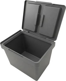 Šedý plastový odpadkový koš 3x12 l na tříděný odpad/vestavný Metropolis Flip-up – Elletipi