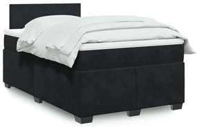 Box spring postel s matrací černá 120 x 200 cm samet 3288578