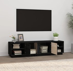 vidaXL TV skříňka 156 x 40 x 40 cm masivní borové dřevo [814458] Barva: Černá