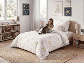 Dětské bavlněné povlečení MAGIC UNICORN bílé, 100% bavlna Rozměr povlečení: 70 x 90 cm | 140 x 200 cm