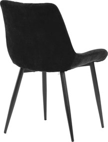 Autronic Jídelní židle, černá látka, černý kov DCL-218 BK2