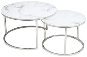 Konferenční stolek Ammie (bílá + chromová). 1049920