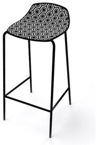 Gaber Plastová barová židle Alhambra Barva kostry bílá kostra Barva plastu Gaber tmavě hnědá - krémová