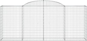 Klenutý gabionový koš 300 x 50 x 120/140 cm pozinkované železo 153516