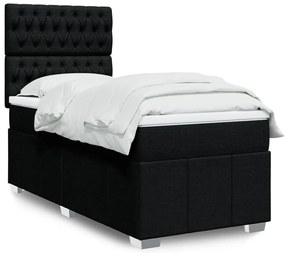 Box spring postel s matrací černá 80 x 200 cm textil 3293804