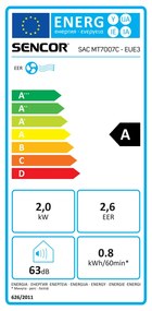 Sencor SAC MT 7007C Varianty k dispozici:: Nové zboží,horší kartonový obal ,záruka 24 měsíců