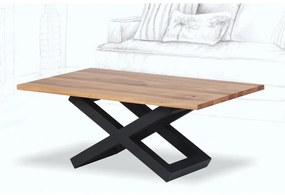 Wooded Konferenční stolek Granby z masivu DUB Barva kovu: Černá
