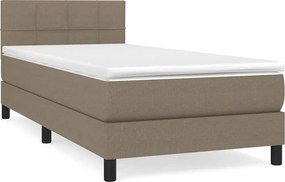 Box spring postel s matrací taupe 100 x 200 cm textil 3140037