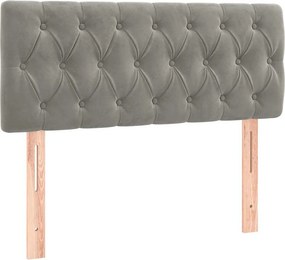 Box spring postel s matrací světle šedá 100x200 cm samet 3131123