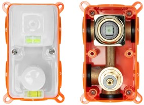 Sprchový komplet REA ORIX + BOX-BG s podomítkovou baterií, zlatý