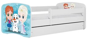Kocot Kids Dětská postel LEDOVÉ KRÁLOVSTVÍ bílá Velikost postele: 180x80, Matrace: Bez matrace, Šuplík: Bez šuplíku